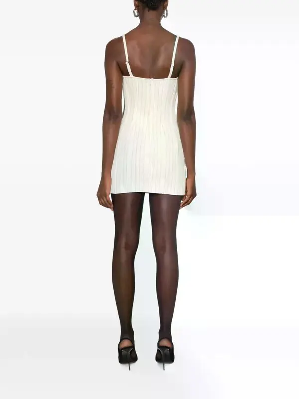 DONDUP Pinstripe Corset Mini Dress