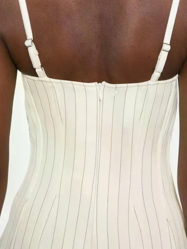 DONDUP Pinstripe Corset Mini Dress