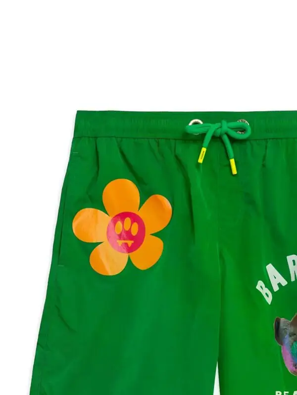 BARROW Popeline Swimming Shorts With All-over Graphic Print