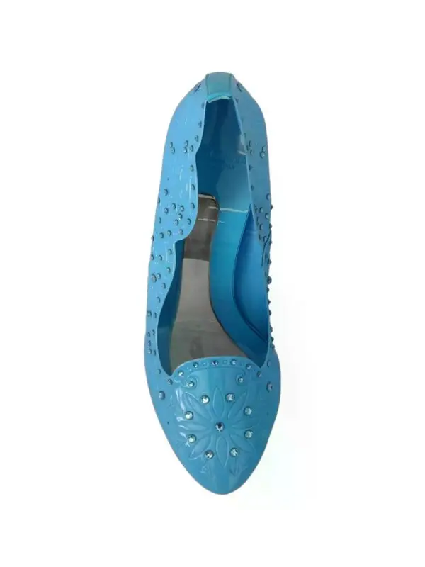 Dolce & Gabbana Crystal Embellished Floral Pumps - Blue
