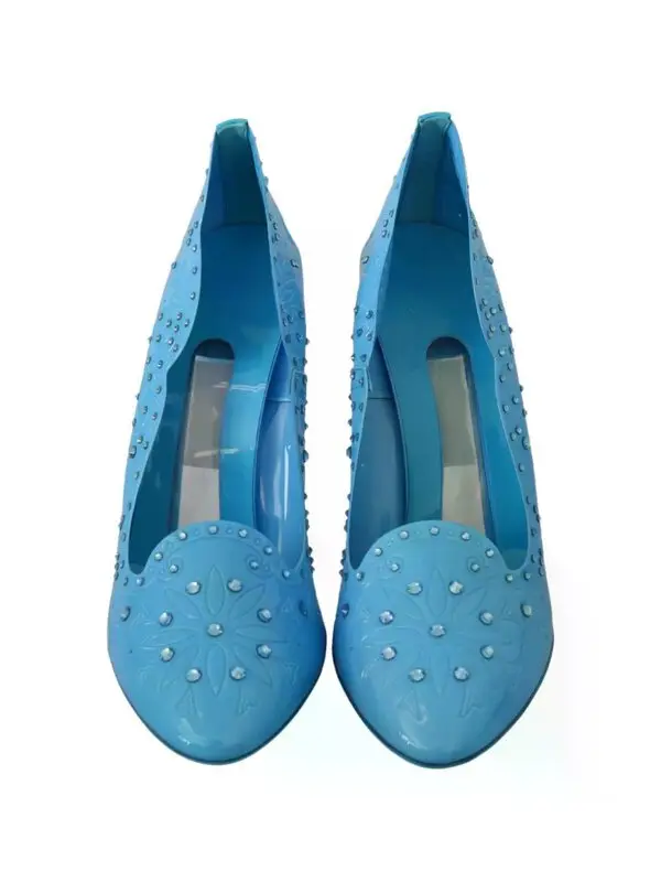 Dolce & Gabbana Crystal Embellished Floral Pumps - Blue