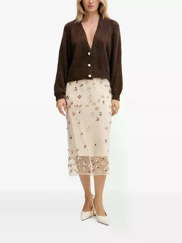 HAVEONE Long-sleeved V-neck Cardigan