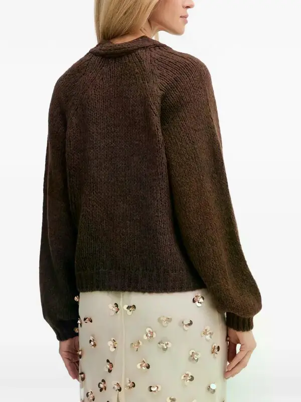 HAVEONE Long-sleeved V-neck Cardigan