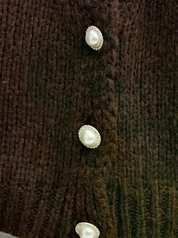 HAVEONE Long-sleeved V-neck Cardigan