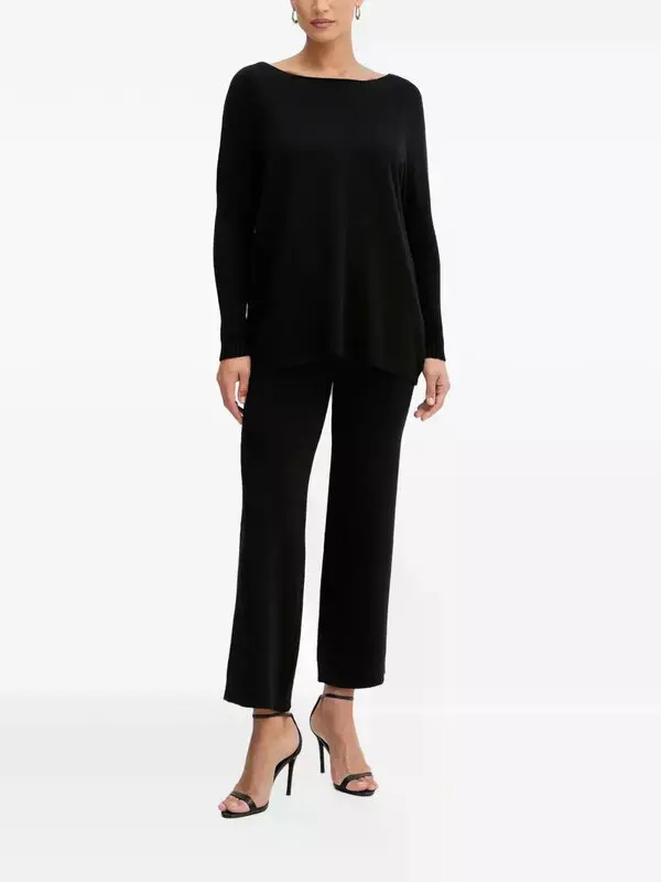 HAVEONE Ribbed-sleeve Trousers And Sweater Set