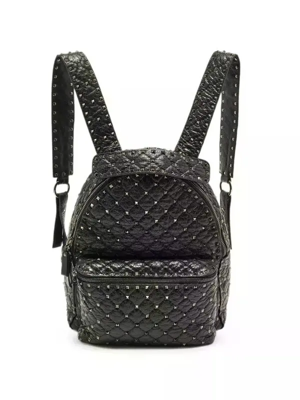Valentino Garavani Rockstud Spike Quilted Leather Backpack - Black