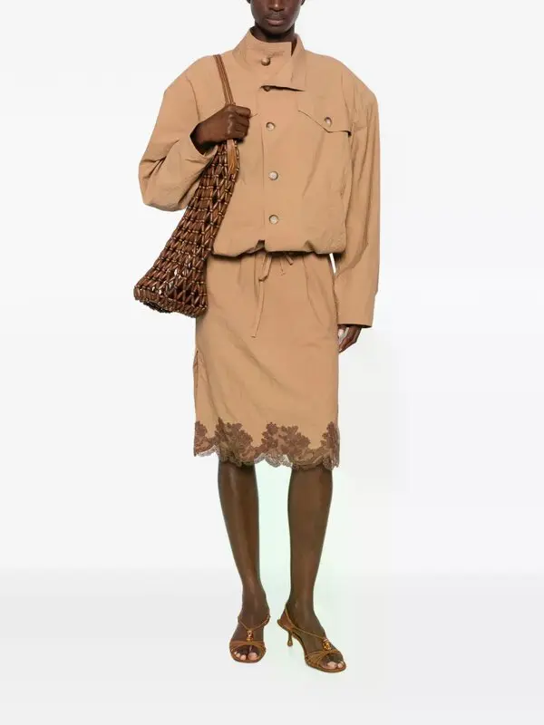 A.M.G. Lace-trimmed Skirt