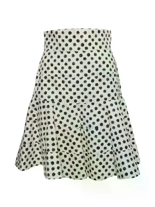 Dolce & Gabbana Polka Dot Print Tiered Flared Skirt