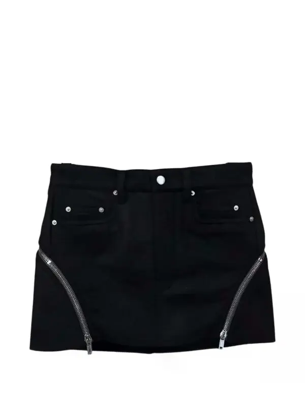 Rick Owens Zip Detail Denim Skirt