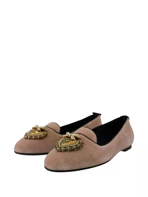 Dolce & Gabbana Devotion Embellished Velvet Loafers