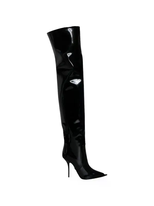 Dolce & Gabbana Cardinale Patent Leather Over-the-knee Stiletto Boots
