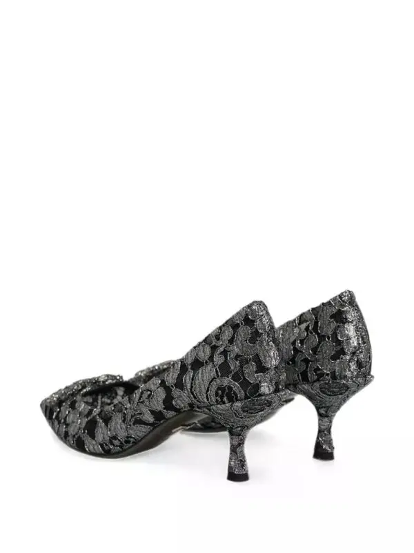 Dolce & Gabbana Amore Crystal-embellished Floral Lace Pumps