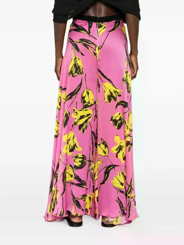 HANITA Floral Print Palazzo Trousers - Pink