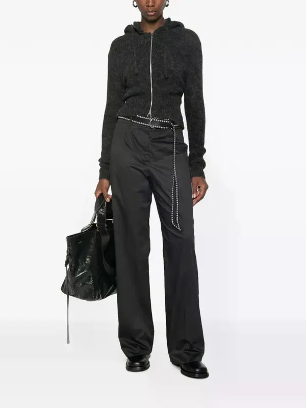 KAOS Tailored Straight-leg Trousers With Satin Finish