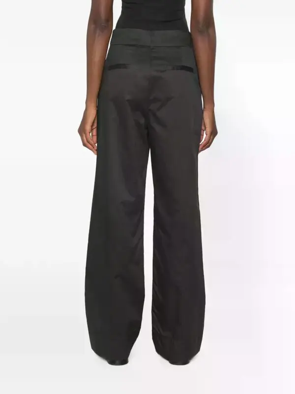 KAOS Tailored Straight-leg Trousers With Satin Finish