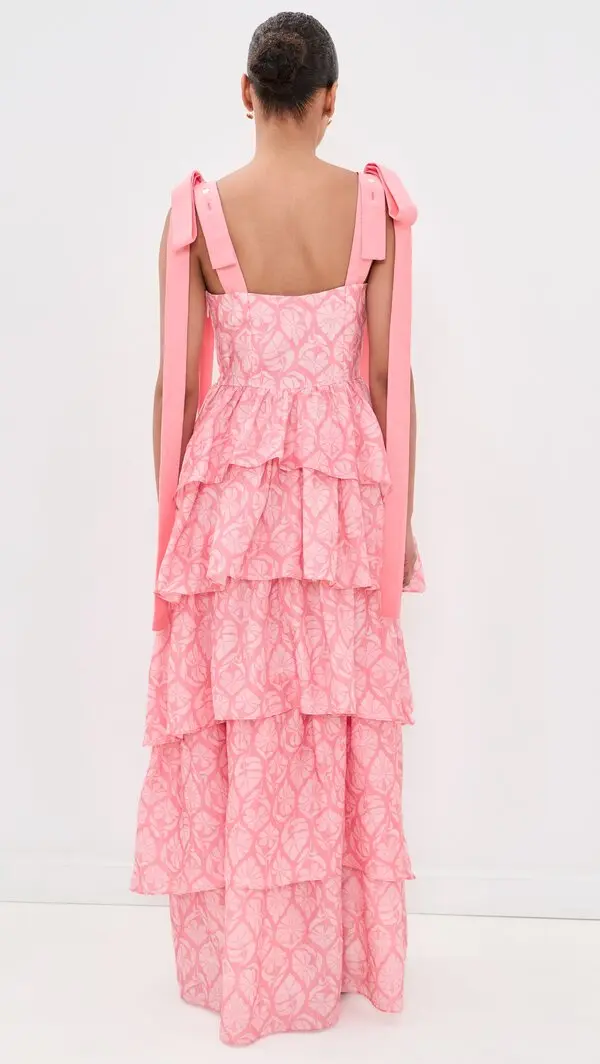 COUPER Odette Tiered Ruffle Gown