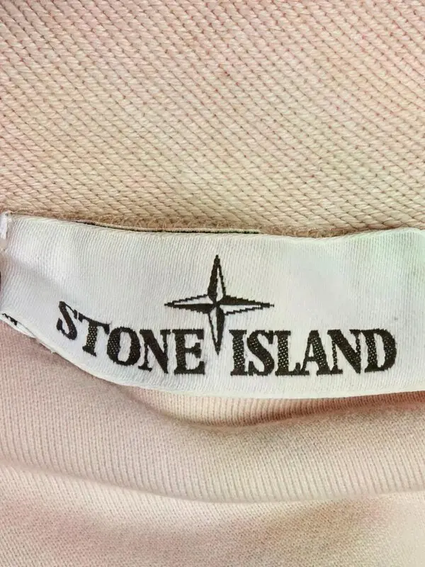 Stone Island Logo Patch Drawstring Hoodie - Pink