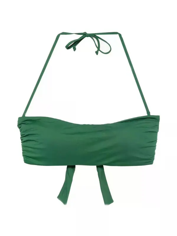 FISICO Ruched Halterneck Bikini Top - Green