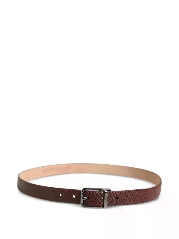 Dolce & Gabbana Lizard-effect Leather Belt