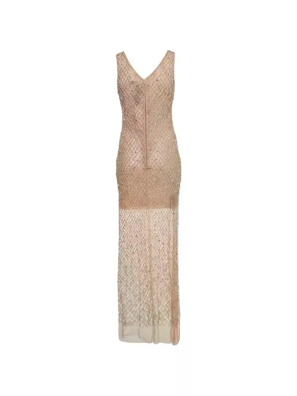 Elisabetta Franchi Sleeveless V-neck Maxi Dress
