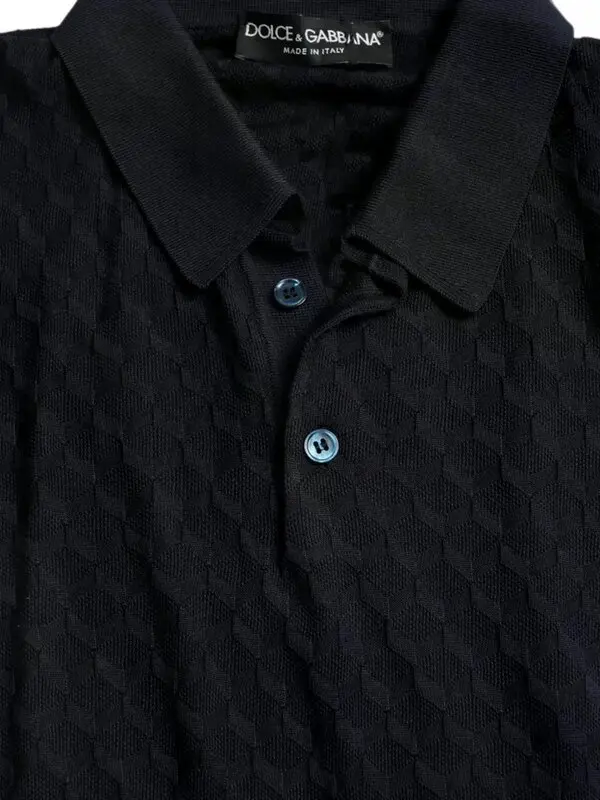Dolce & Gabbana Short-sleeved Silk Polo Shirt