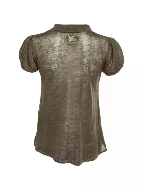 Burberry Sheer Knitted Polo Shirt