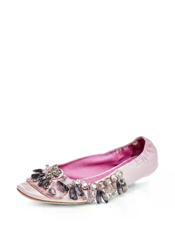 LOUIS VUITTON Embellished Flat Pumps