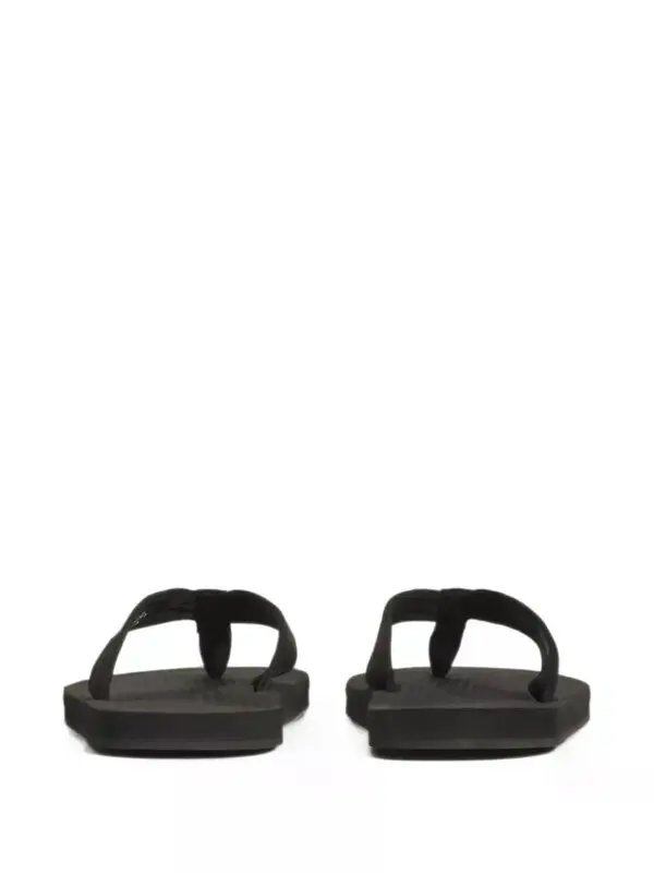 Maison Kitsuné X Indosole Easy Living Fox-patch Flip Flops - Black