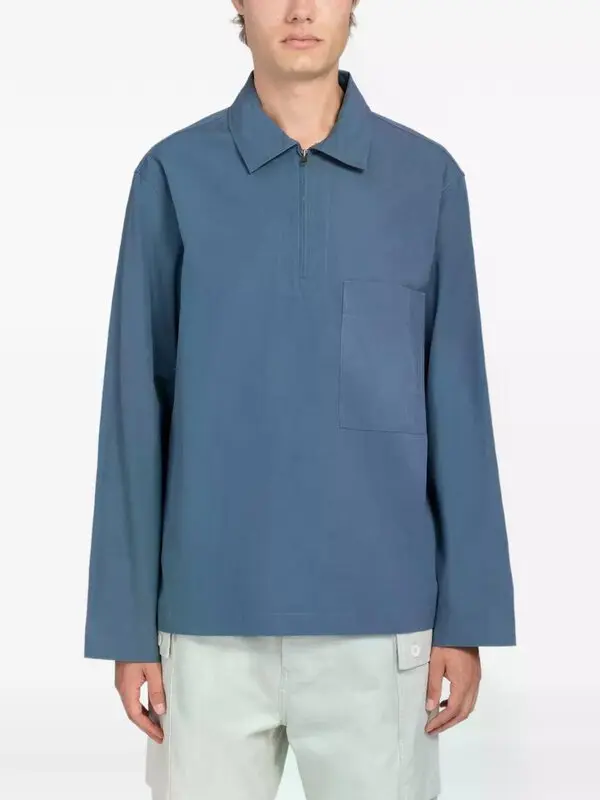 MARGARET HOWELL Half-zip Long-sleeve Shirt