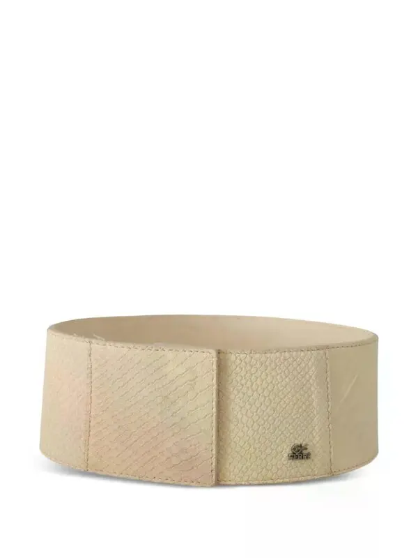 Gianfranco Ferre Wide Belt With Logo Detail