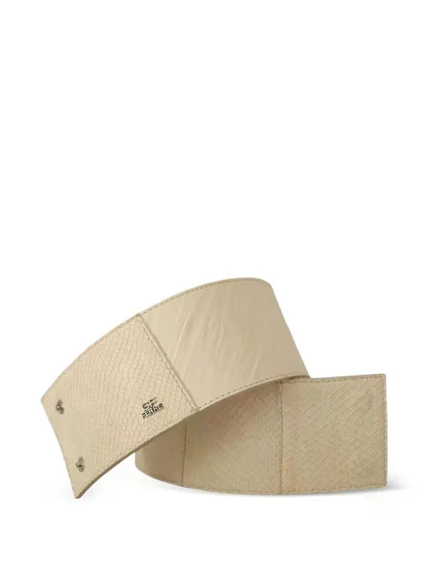 Gianfranco Ferre Wide Belt With Logo Detail