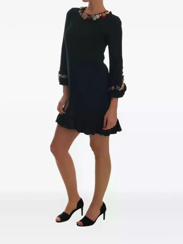 Dolce & Gabbana Embellished Ruffled-trim Mini Dress