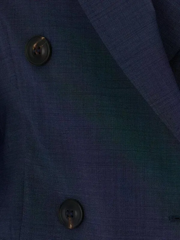 Max Mara Double-breasted Virgin Wool Blazer - Blue