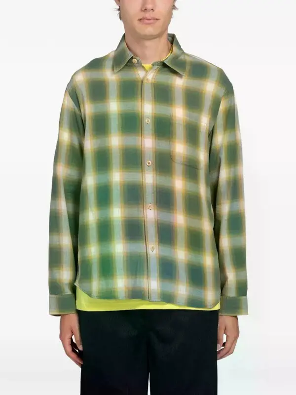 StÜssy Beach Plaid Ombre Shirt