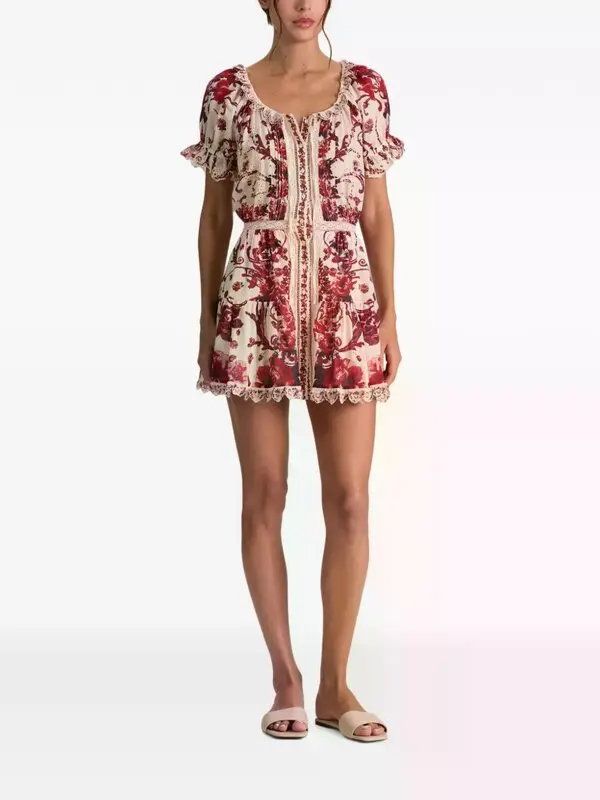 Alice + Olivia Floral Print Mini Dress