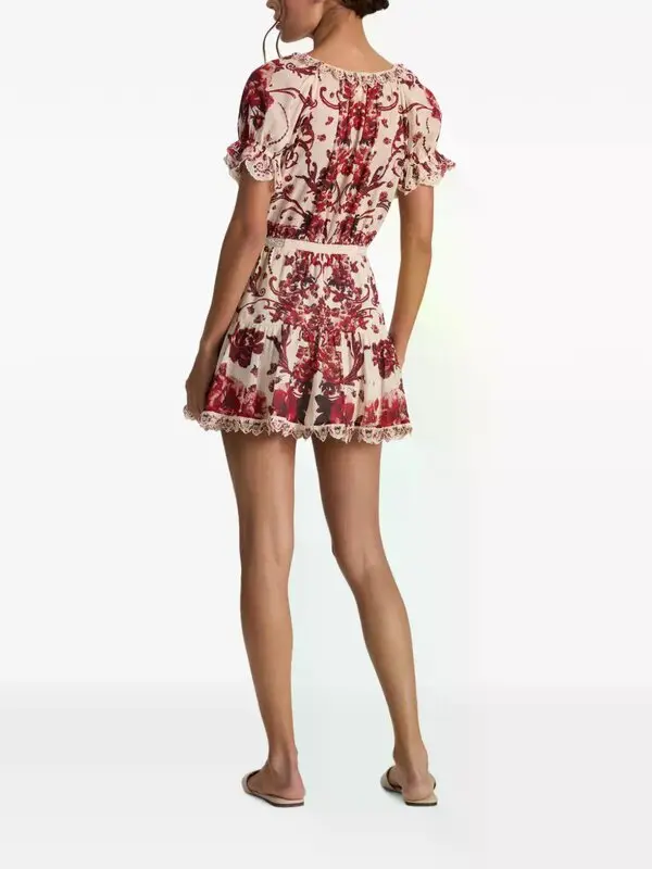 Alice + Olivia Floral Print Mini Dress