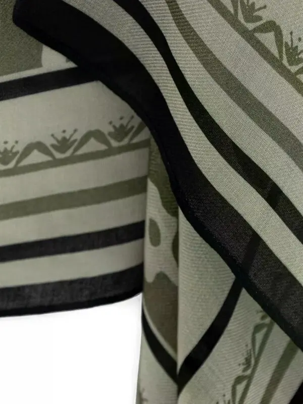 Marc O'polo Floral-print Logo-print Scarf
