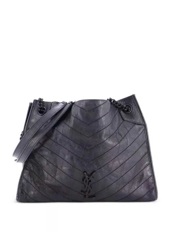 Saint Laurent Niki Shopping Matelasse Chevron Leather Medium Tote Bag