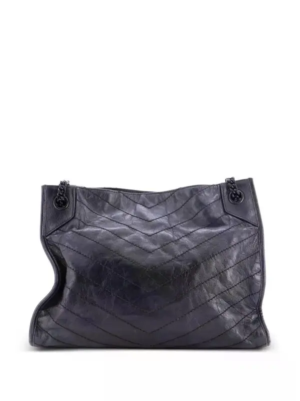 Saint Laurent Niki Shopping Matelasse Chevron Leather Medium Tote Bag