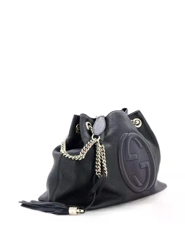 Gucci Soho Chain Strap Leather Medium Shoulder Bag - Black