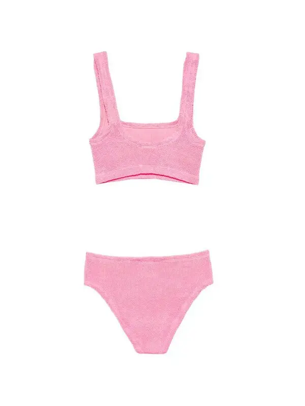 Hunza G Xandra Crinkled Finish Bikini - Pink