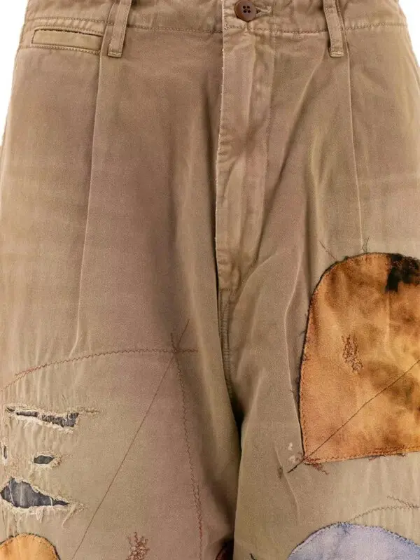 Kapital Katsuragi Patchwork Distressed Tapered Trousers