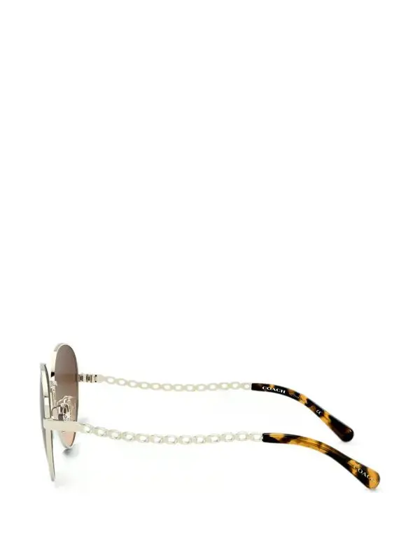 COACH Signature Chain-link Pilot-frame Sunglasses