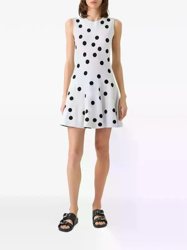 Akris Polka Dot Sleeveless Knit Dress