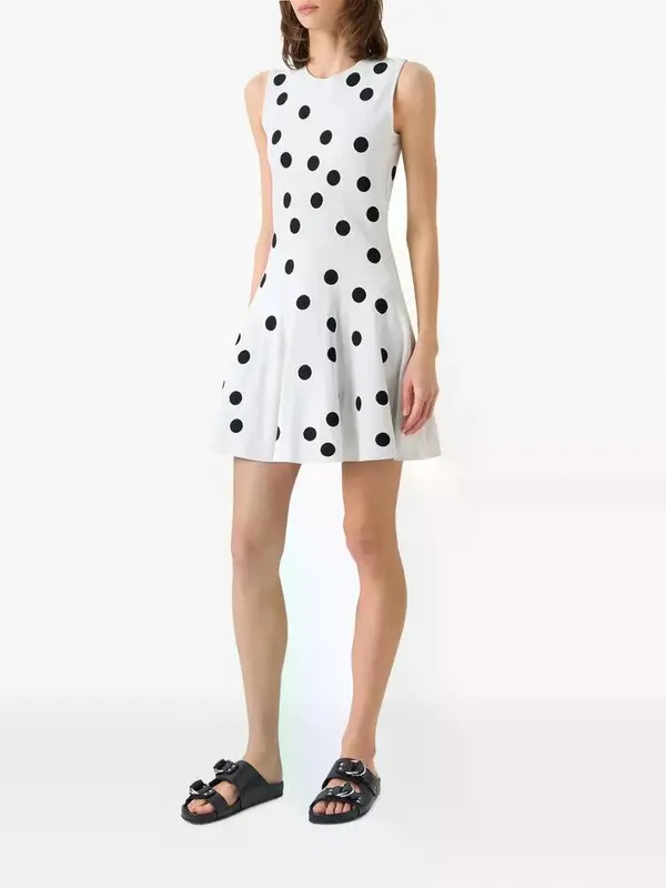 Akris Polka Dot Sleeveless Knit Dress
