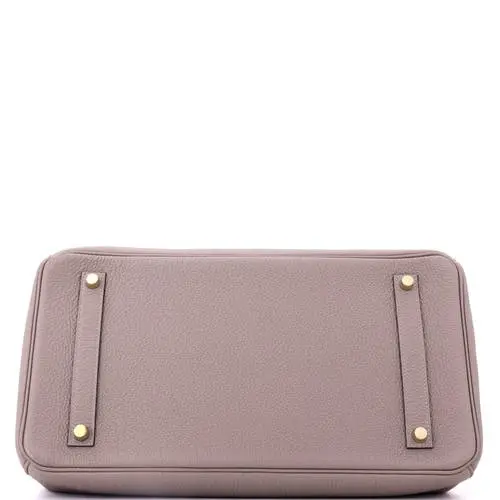 Hermès Birkin Handbag Grey Togo With Gold Hardware 35