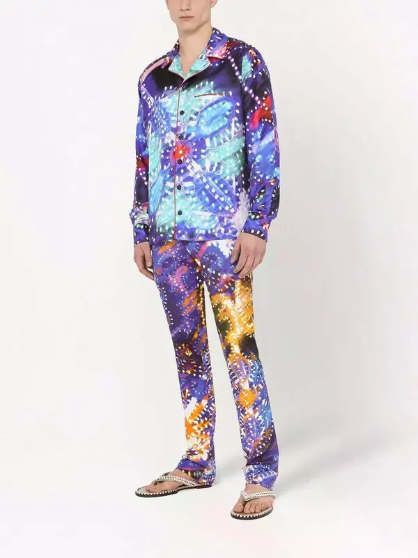 Dolce & Gabbana Psychedelic-print Silk Shirt