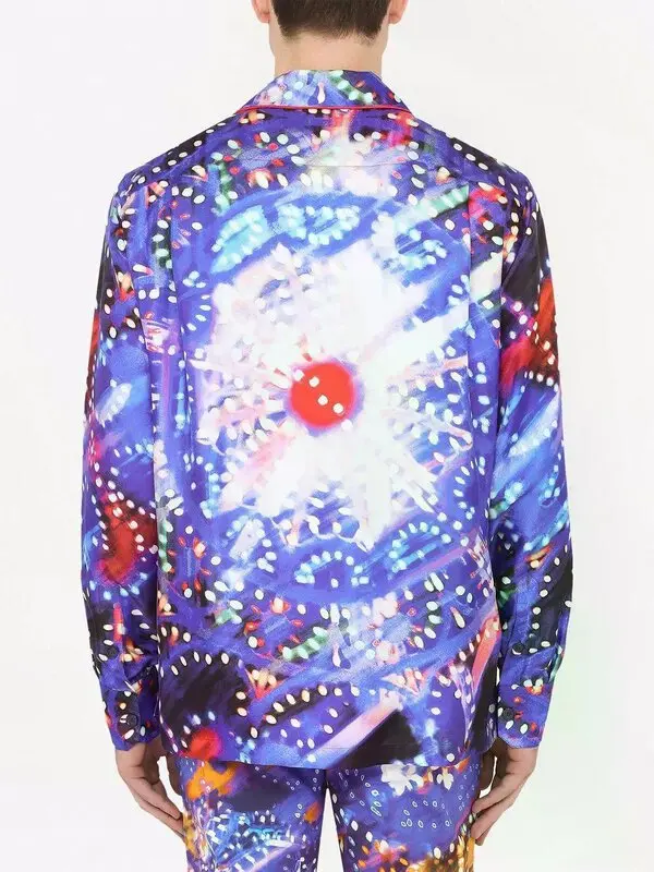 Dolce & Gabbana Psychedelic-print Silk Shirt