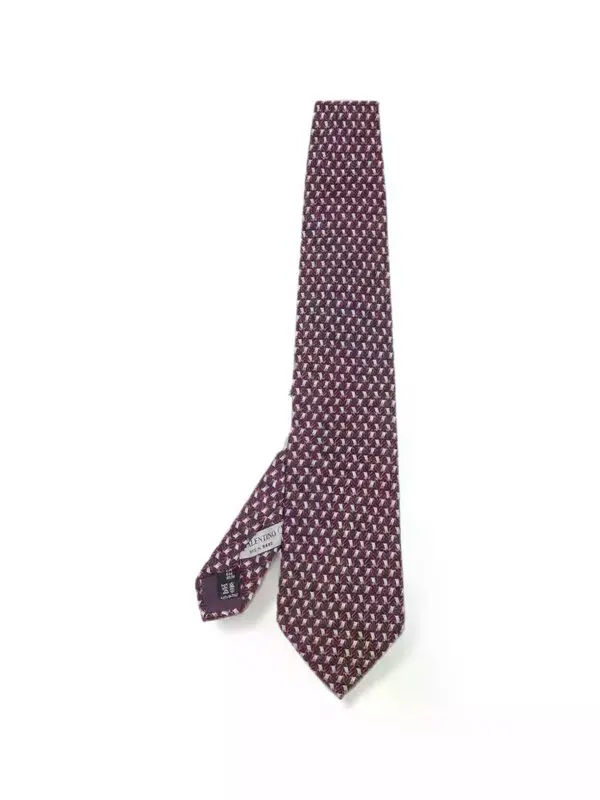 Valentino Garavani Printed Neck Tie - Blue