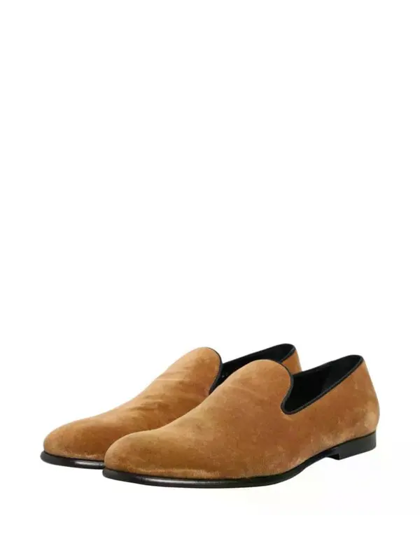 Dolce & Gabbana Velvet Slip-on Loafers